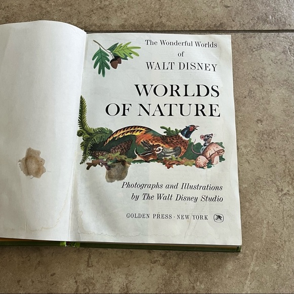 Disney | Other | Vintage Walt Disneys Worlds Of Nature Book 965 Golden ...